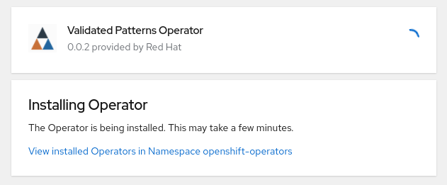 Using the Validated Pattern operator | Validated Patterns